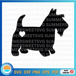 Scottie Dog SVG, Highland Terrier Svg, Scottish Terrier Cut File ...