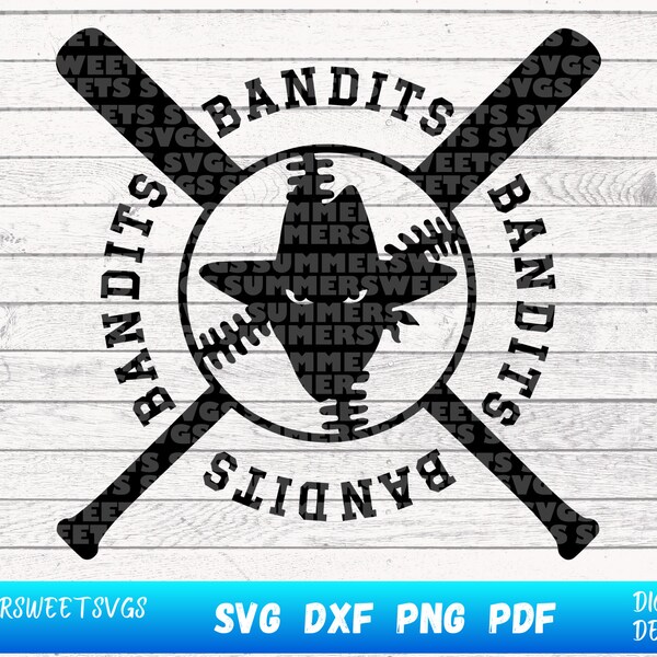 Bandits Baseball Logo Svg - Etsy