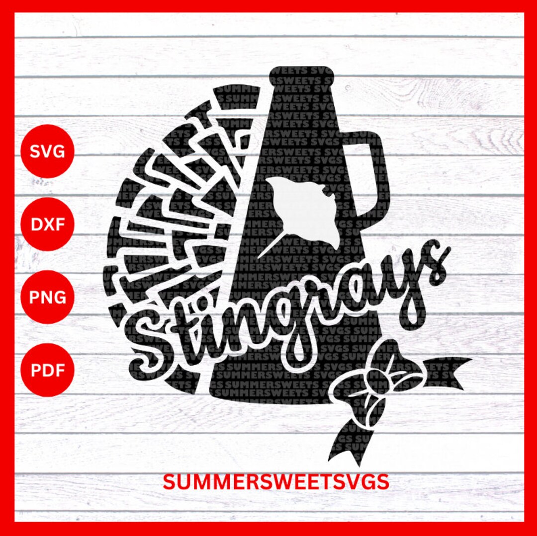 Stingray Svg, Stingray Png, Cheer Svg, Megaphone Svg, Pom Pom Svg ...