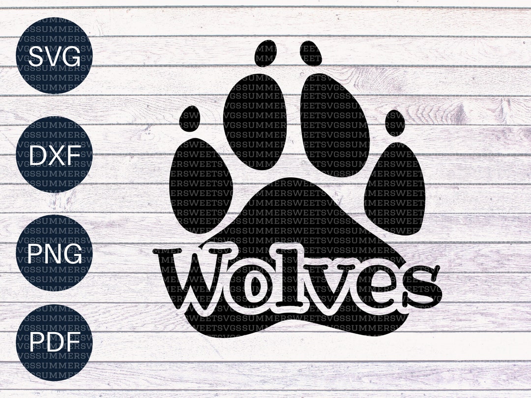 Wolves Svg Cheer Paw Print Svg Dxf Png Cheer Squad Sublimation - Etsy