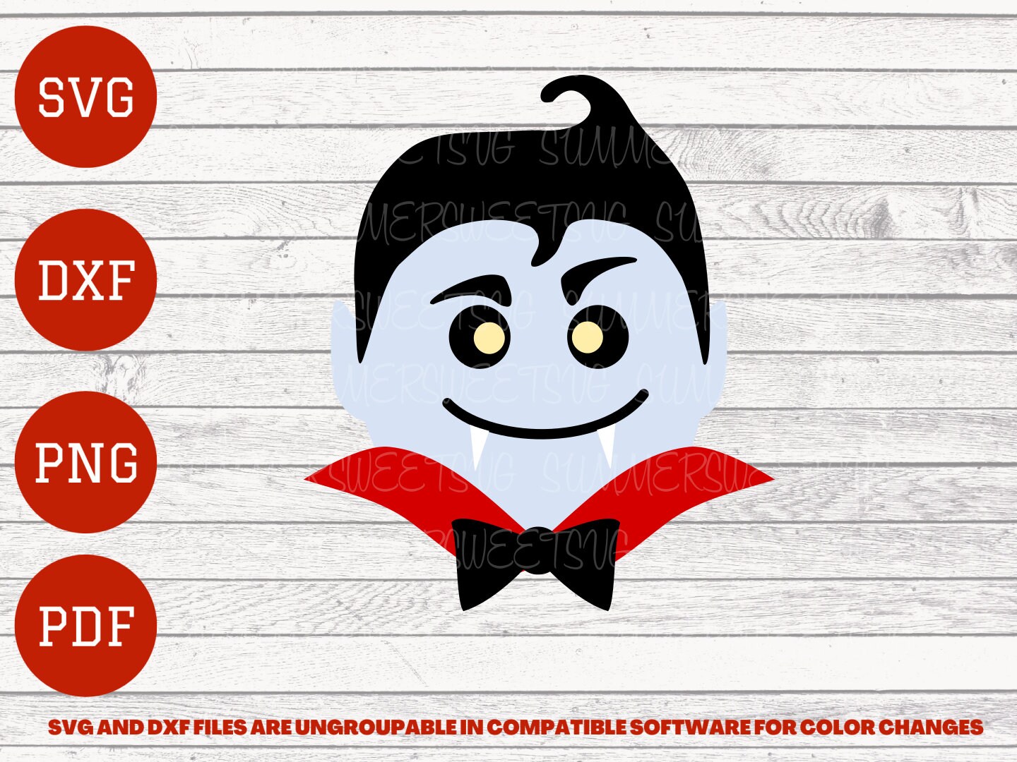 Cute Cartoon Vampire Face