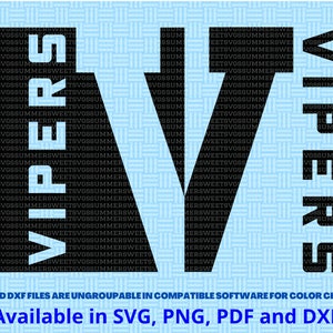 Vipers Svg Team Spirit Student Teacher Design Letter - Etsy
