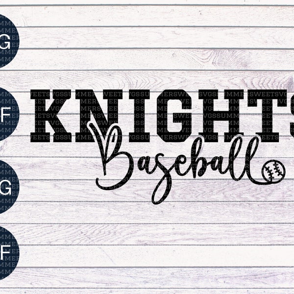 Knights Baseball Svg Etsy