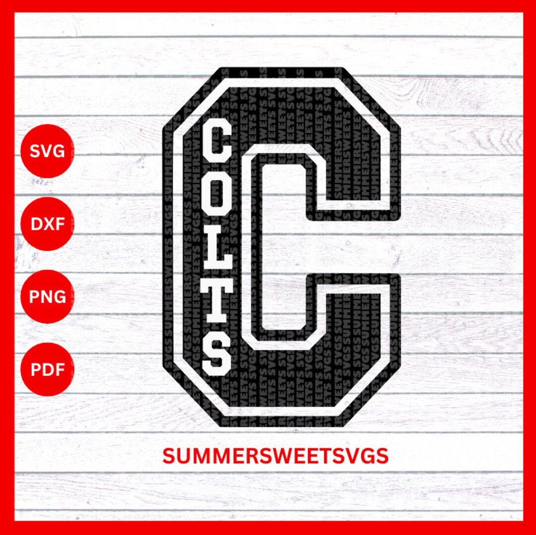 Colts Svg, Cheerleader Svg, Cheer, Team Spirit, Monogram, Letter C ...