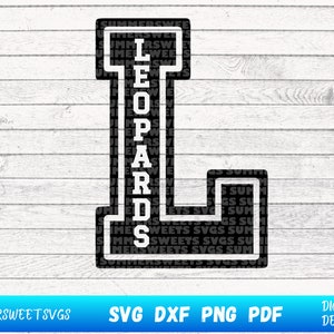 Leopards Svg Letter Design SVG School Pride Svg Boys - Etsy