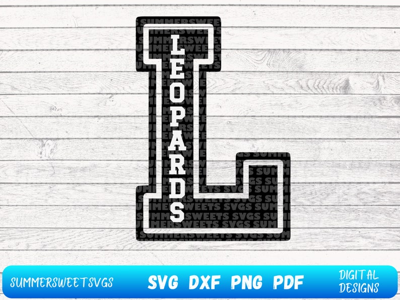 Leopards Svg Letter Design SVG School Pride Svg Boys - Etsy