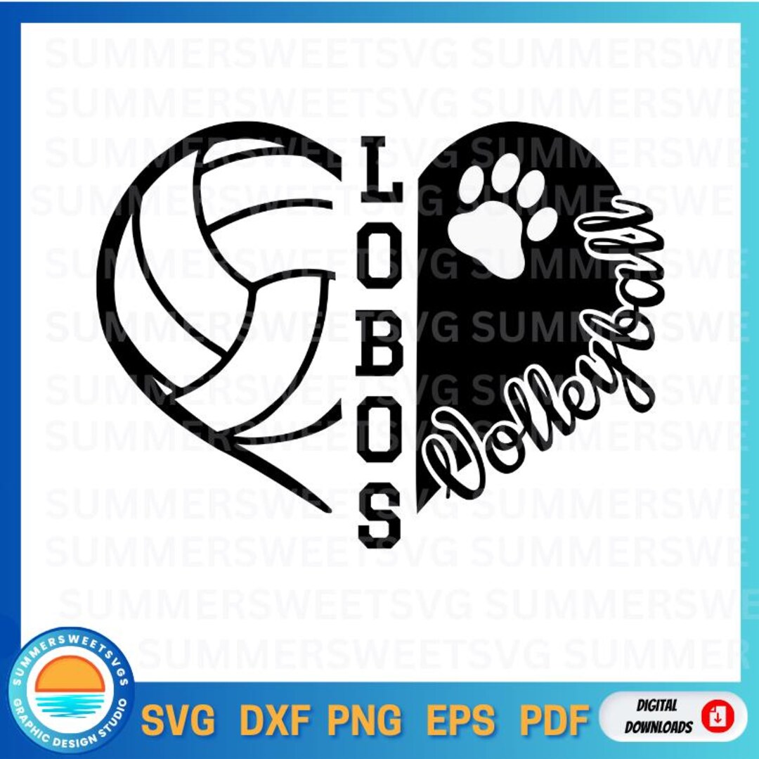Lobos Svg,lobo Volleyball Svg, Lobo Png, Volleyball Mom Svg, Team ...