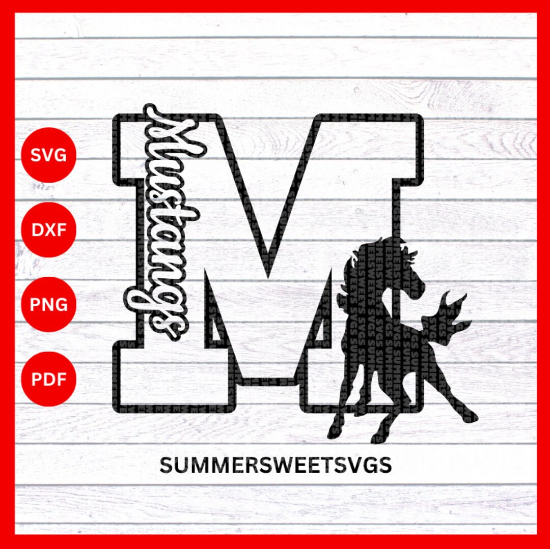 Mustangs SVG Cheer Mom Svg School Pride Team Spirit Cricut - Etsy