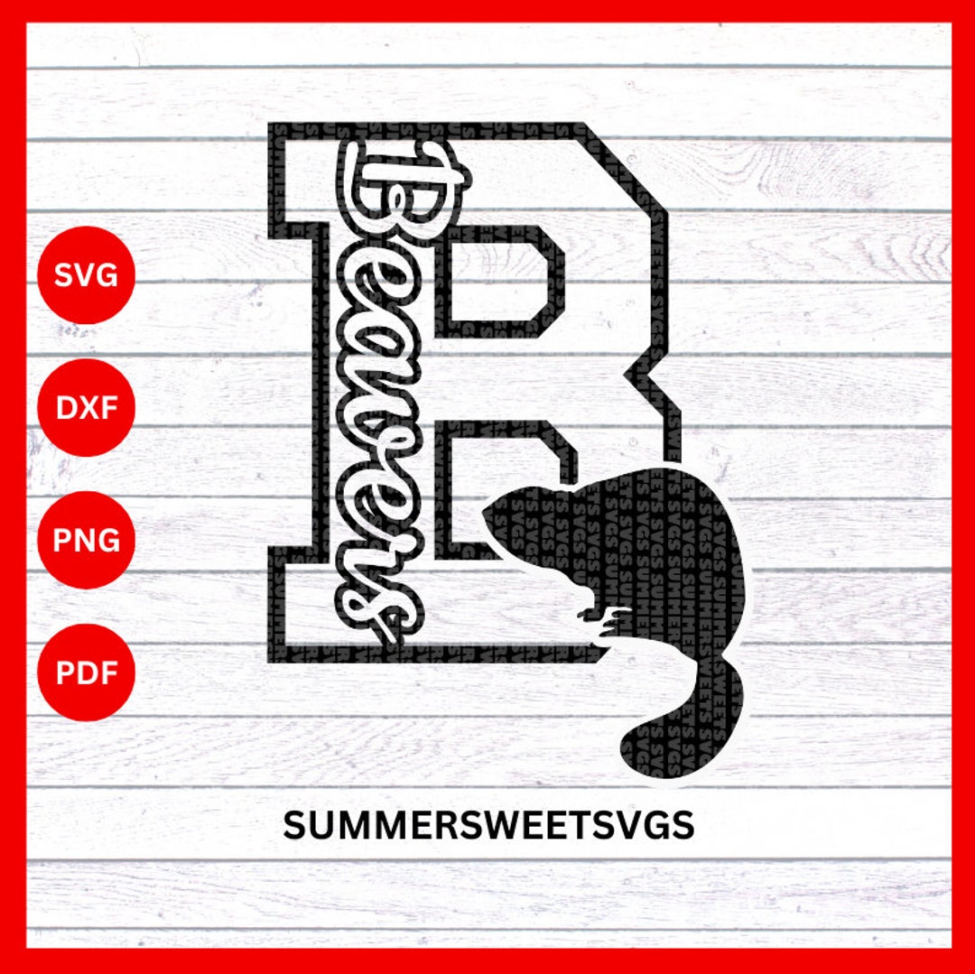 Beavers Svg, Cheer Svg, Letter B Beaver Svg, Cheer Mom, School Spirit ...