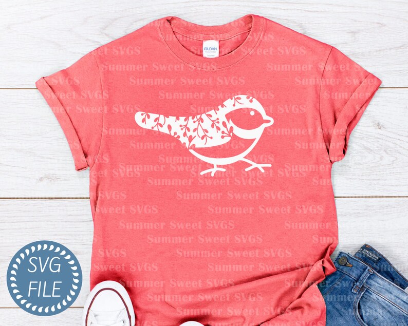 Bird SVG Small Bird With Flowers Songbird Svg Bird | Etsy