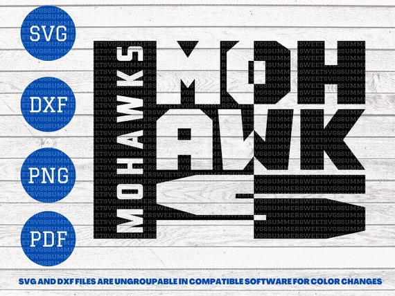 Mohawks Svg Cheer Mom Svg Team Spirit School Pride Png Dxf - Etsy
