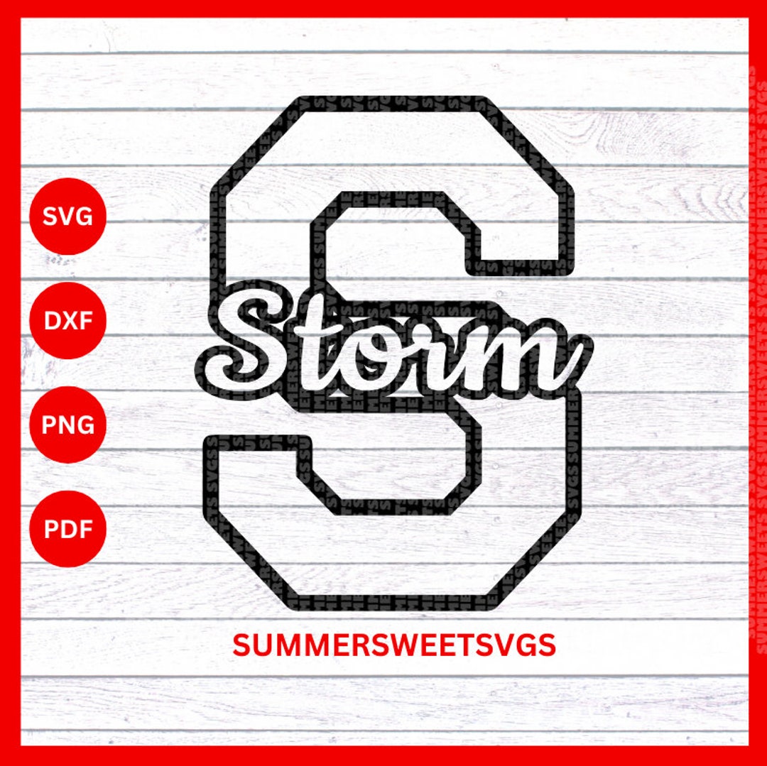 Storm SVG Letter S Svg Boys Design Team Spirit Monogram - Etsy Canada