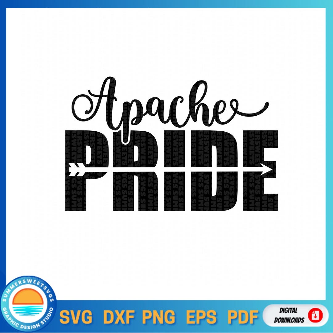 Apache Pride SVG, Team Spirit Svg, Cheer Design, Svg, Png, Pdf, Dxf ...