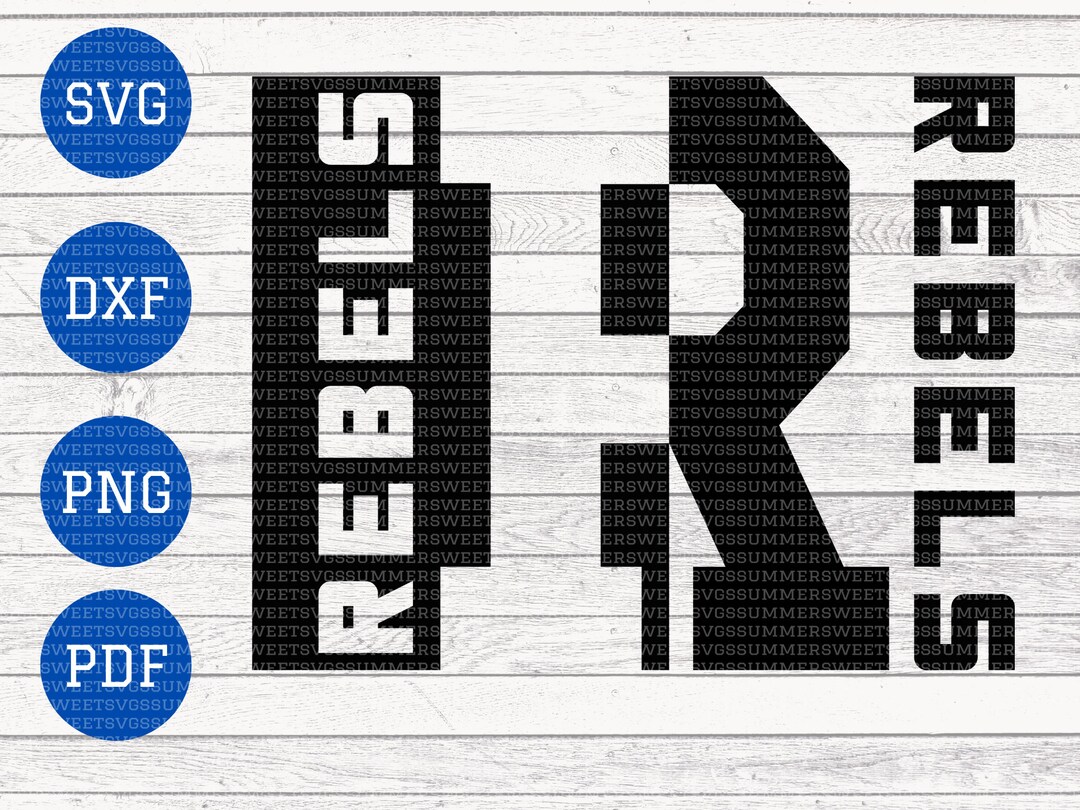 Rebel SVG Cheer Svg School Pride Svg Bold Boys Letter - Etsy Australia