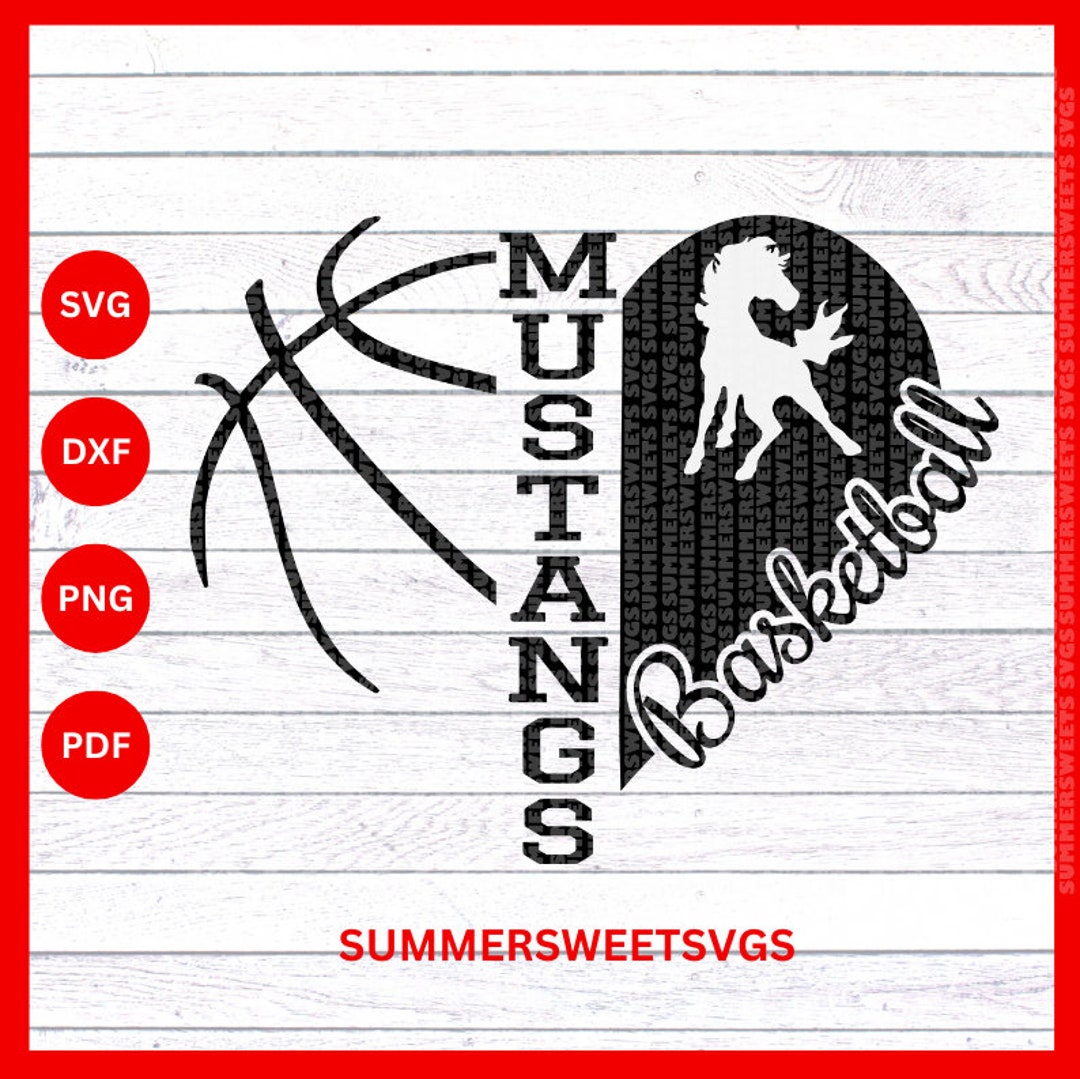 Cheerleader Mustangs Svg Team Spirit Cheer Heart Svg Png - Etsy