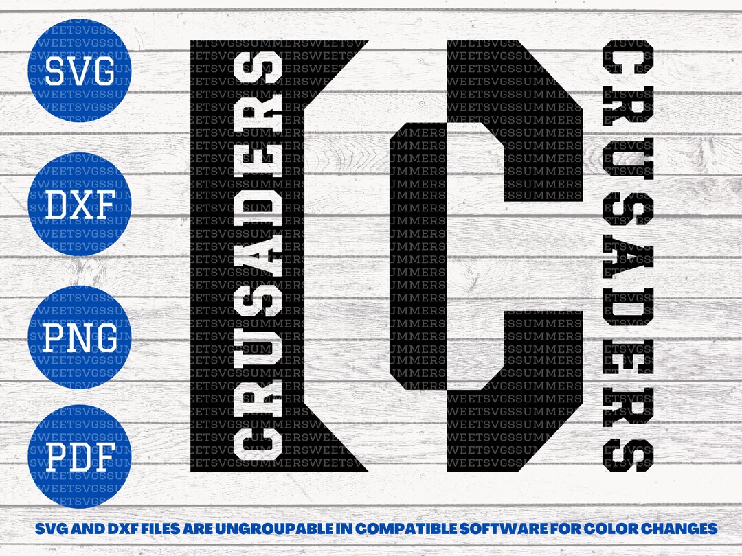 Crusaders Svg Cheer Svg Team Spirit Svg Sport Design Png - Etsy