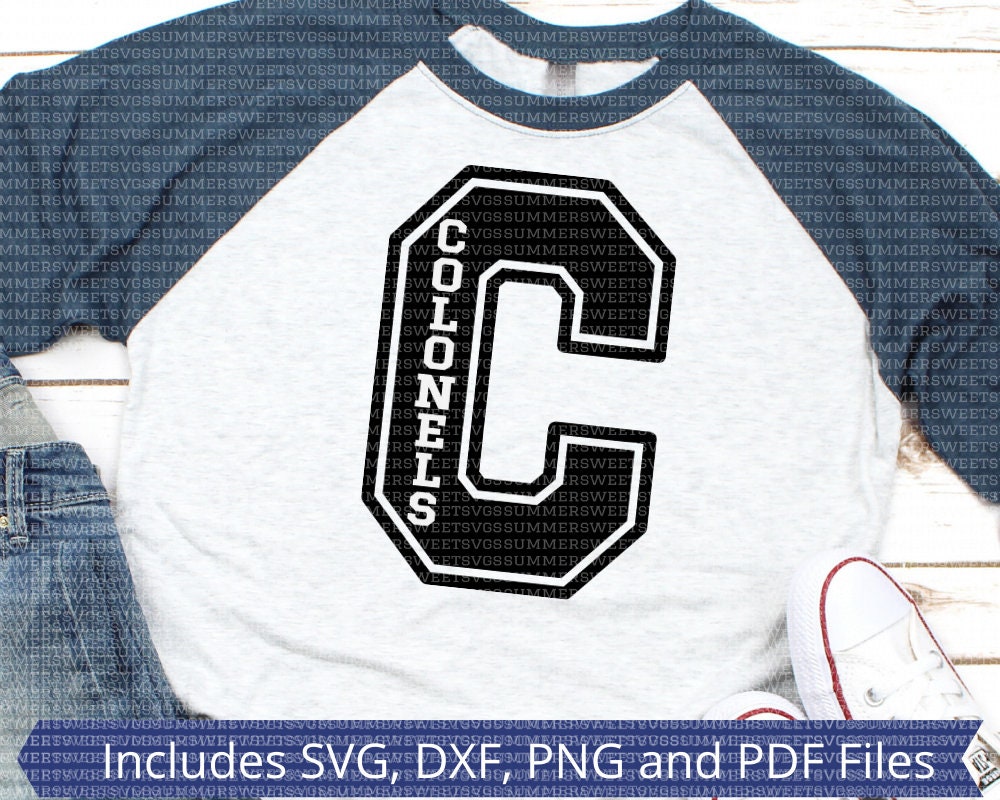 Colonels Svg School Pride Monogram Design School Spirit - Etsy