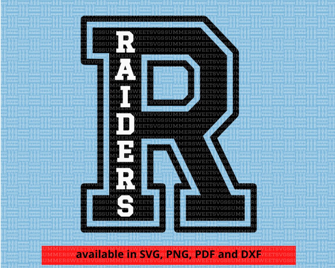 Raiders Svg Cheerleader Team Spirit Letter Design Svg Png - Etsy