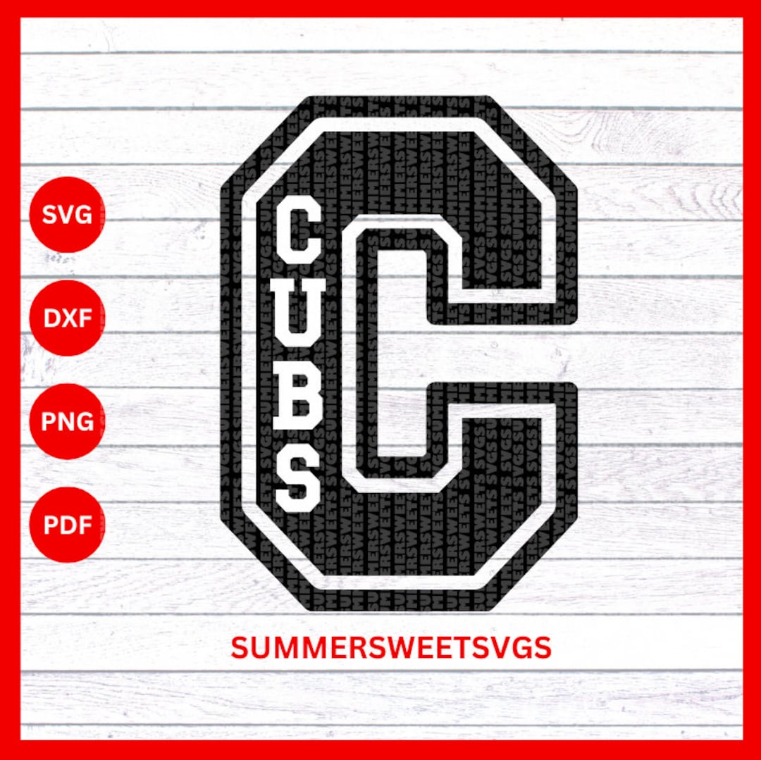 Cubs SVG School Pride Svgschool Spiritletter C Cut - Etsy