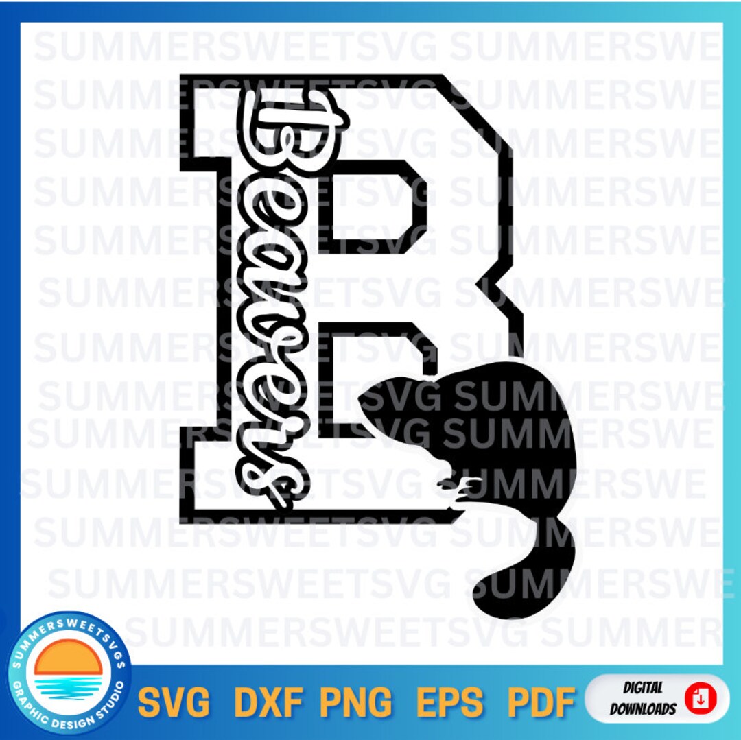 Beavers Svg, Cheer Svg, Letter B Beaver Svg, Cheer Mom, School Spirit ...