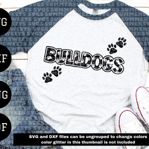 Bulldogs SVG, Paw Print SVG, Bulldogs, Elementary School Monogram Svg ...