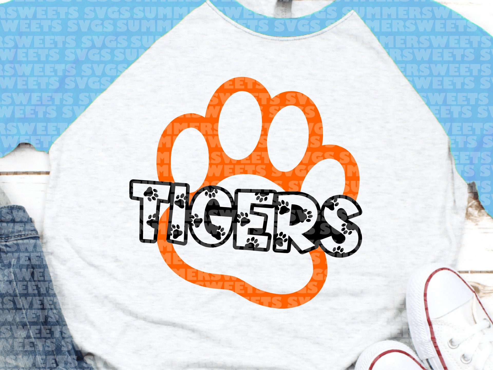 Tiger SVG Paw Print SVG Little Tiger Elementary School - Etsy UK