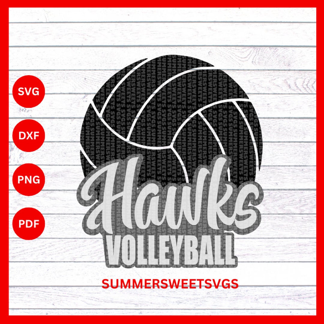 Hawks Volleyball SVG Volleyball Svg Hawks Svg Hawks Png - Etsy