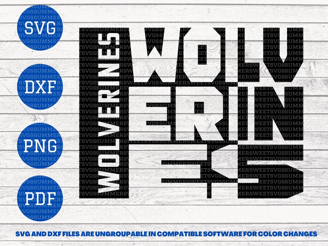 Wolverines Svg Wolverine Png School Pride Svg Mascot Svg SVG - Etsy