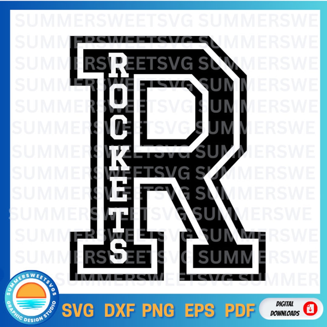 Rockets Svg, School Pride Svg, Rocket Monogram, Cheer, Boys Design ...