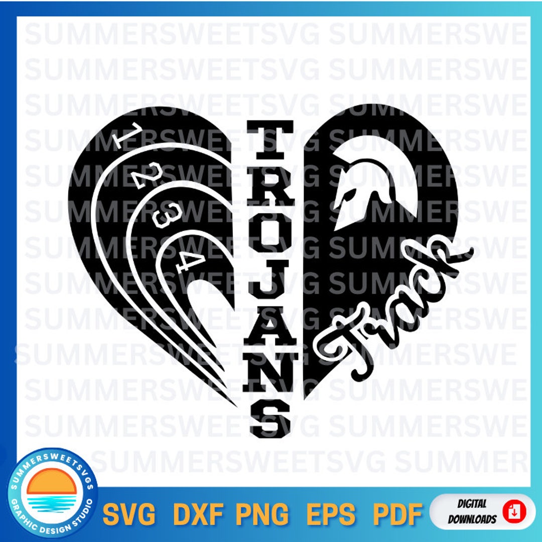 Trojan Svg, Track Svg, Track and Field Svg, Team Spirit Svg, Track ...