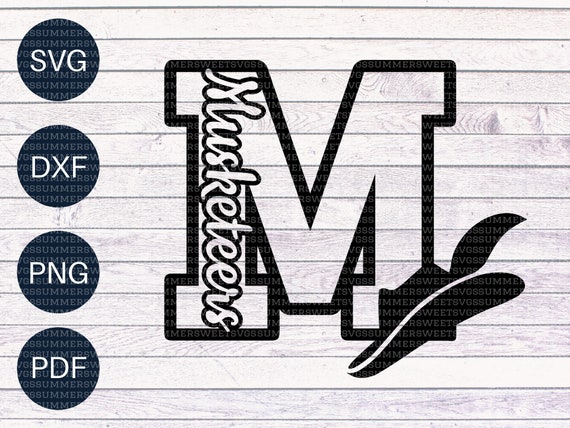 Musketeers Svg School Spirit Svg School Pride Svg Letter M - Etsy