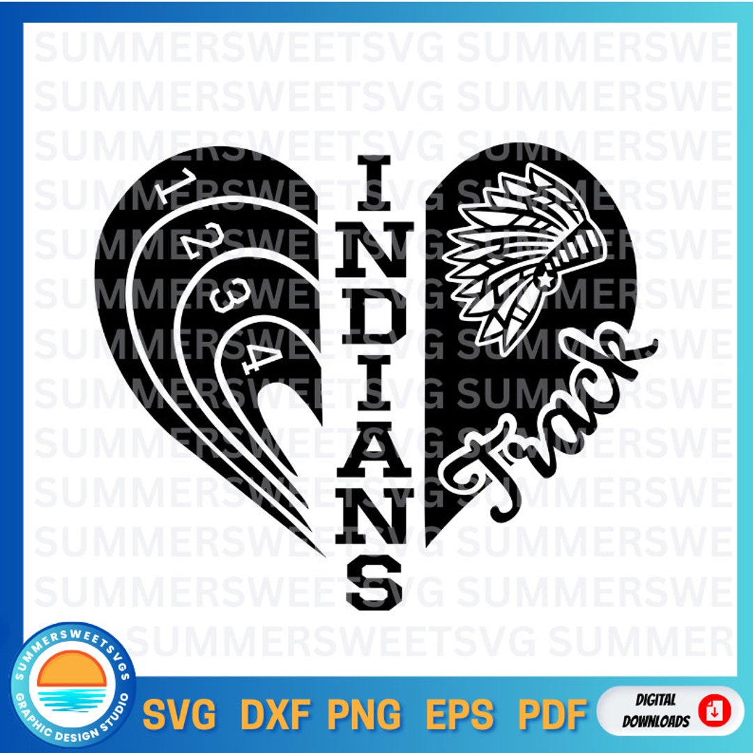 Indians Svg, Track Svg, Track and Field Svg, Team Spirit Svg, Track ...