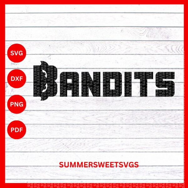 Bandits Football Svg - Etsy