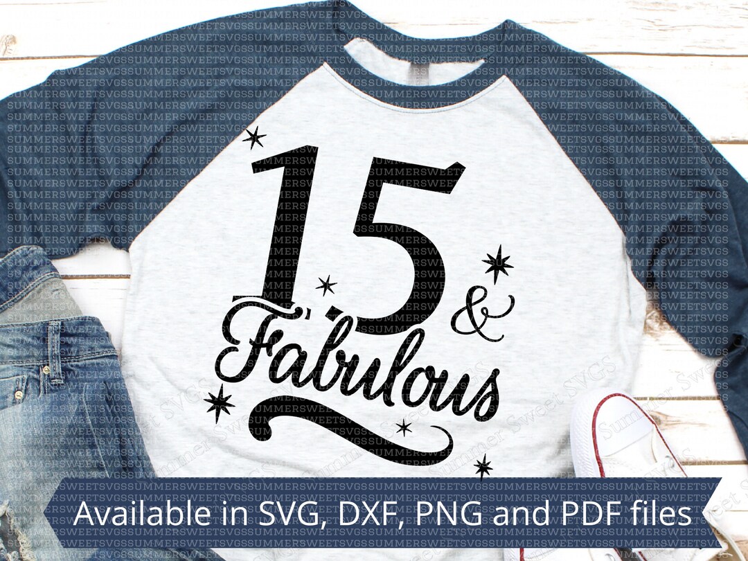 15th Birthday SVG 15 Years Old Girls Birthday Svg Happy - Etsy