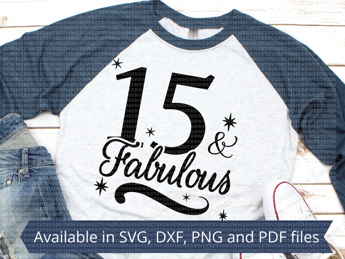 15th Birthday SVG 15 Years Old Girls Birthday Svg Happy - Etsy