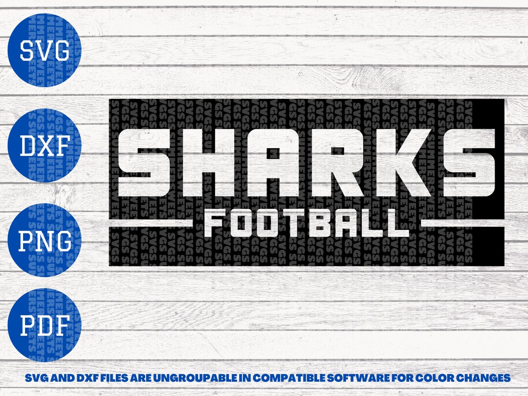 Sharks Svg Shark Png School Spirit Svg Boys Shirt Design - Etsy UK
