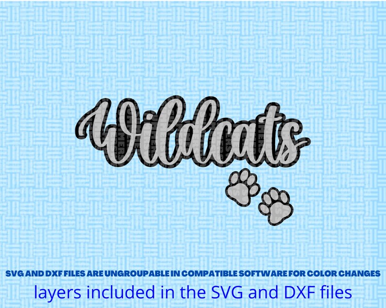 Wildcat SVG Paw Print SVG School Spirit Cut File for Cricut - Etsy