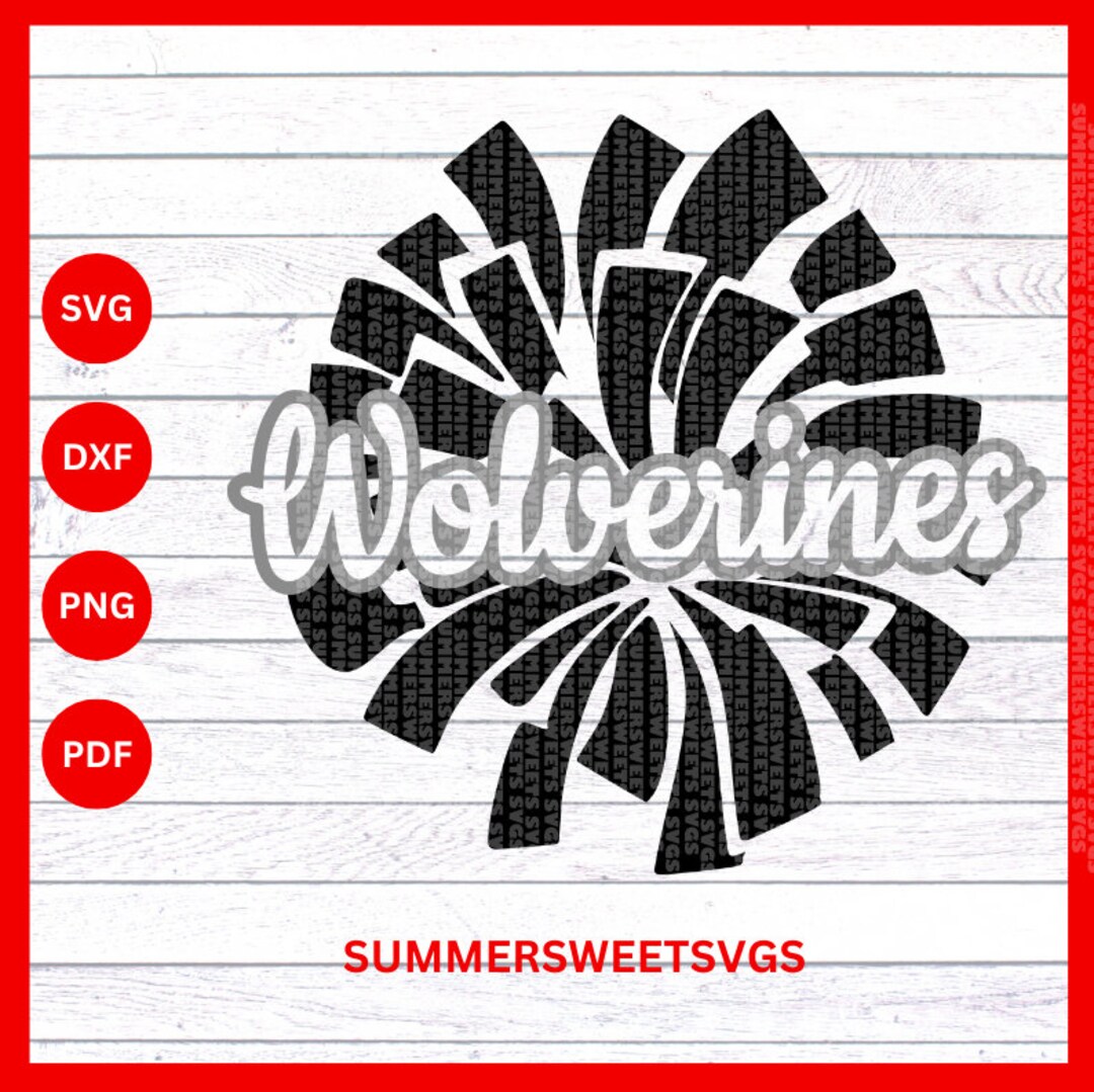 Cheer Svg Pom Pom Love Wolverines Svg Cheerleader Circut Cut File ...