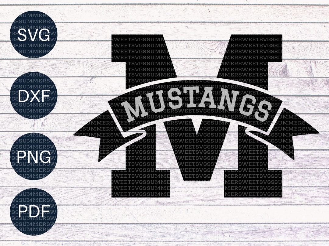 Mustangs Svg Monogram School Pride Svg Boys Design School - Etsy