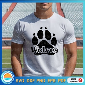 Wolves Svg Cheer Paw Print Svg Dxf Png Cheer Squad Sublimation Png ...