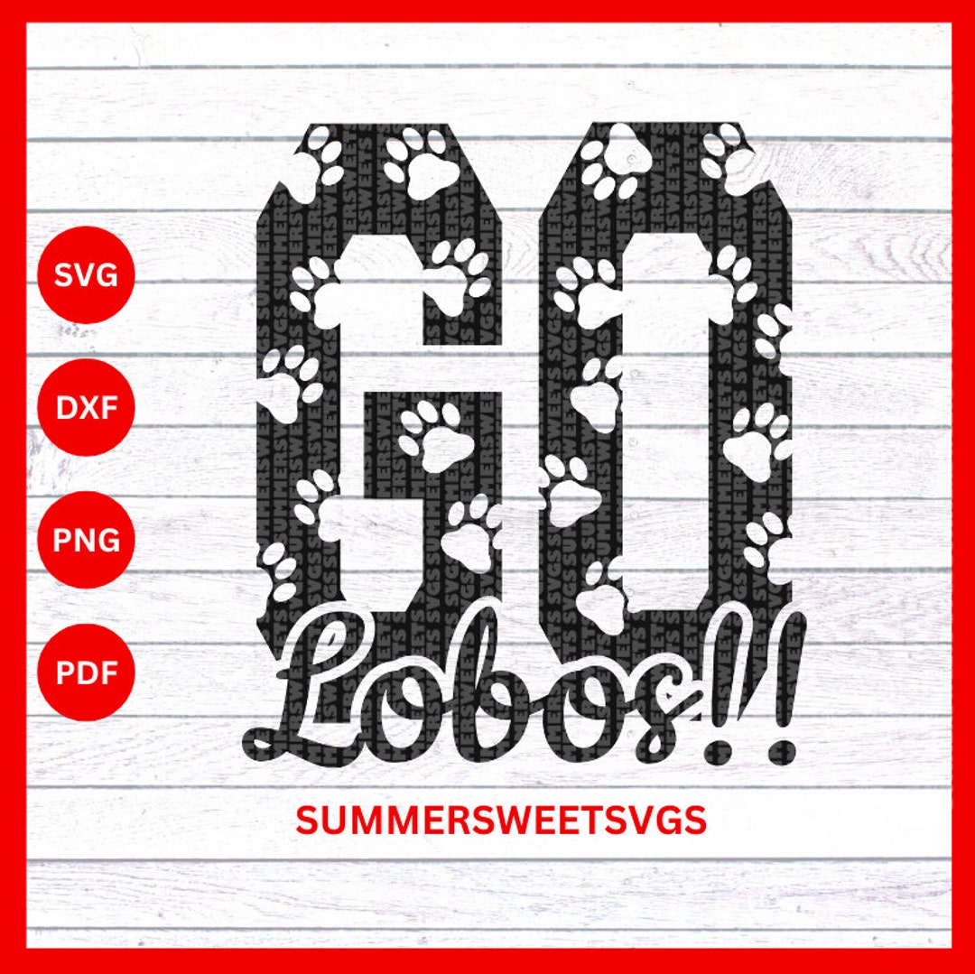 Go Lobos Svg Lobo SVG School Spirit Svg Sublimation Png - Etsy