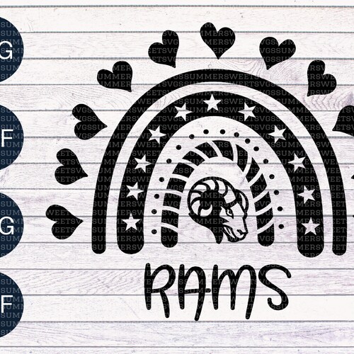 Rams Football 2color SVG File | Etsy