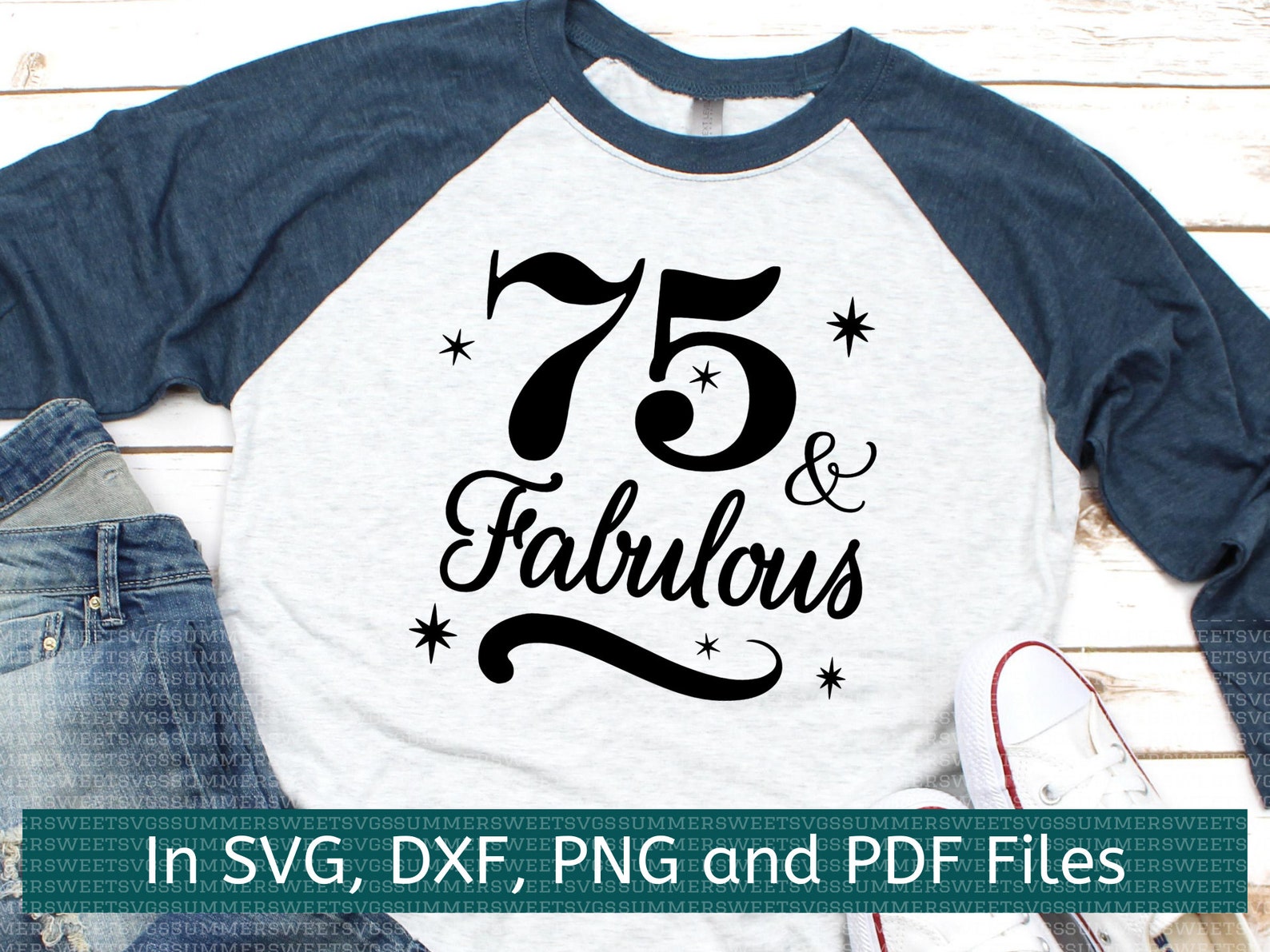 75 and Fabulous SVG Happy 75th Birthday 75th Birthday Svg - Etsy