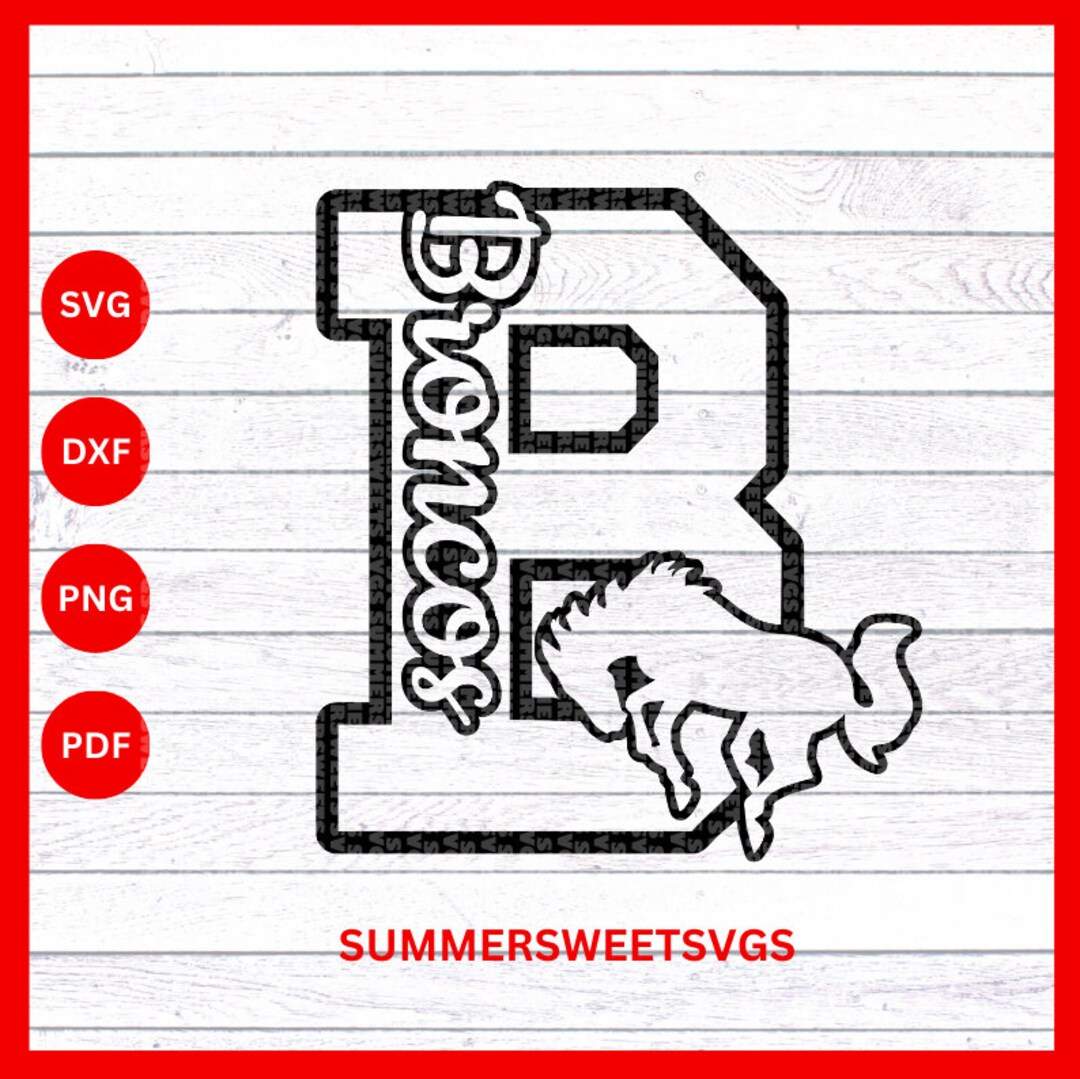 Broncos Svg, Cheerleader, Girls Boys Design, School Spirit, Monogram ...