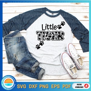 Tiger SVG, Paw Print SVG, Little Tiger, Elementary School Monogram Svg ...