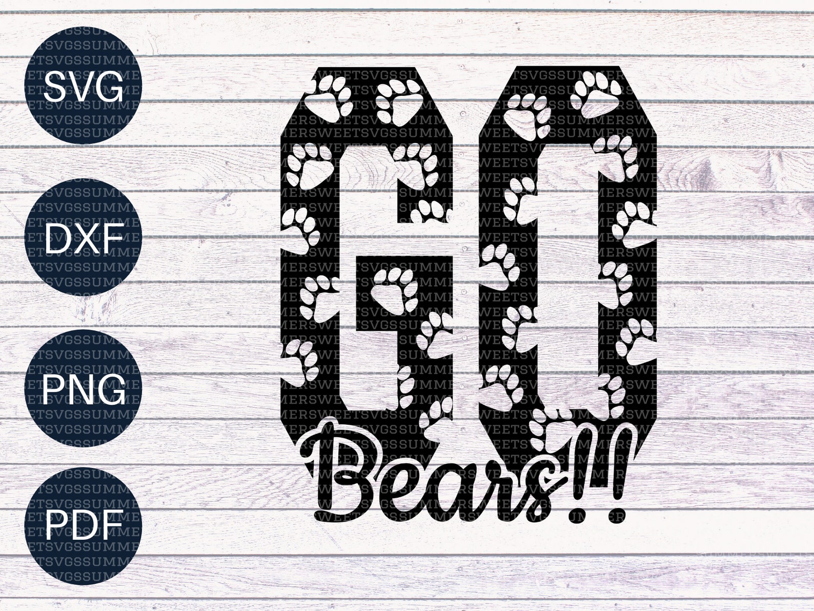 Bears Svg School Spirit Svg Go Bears Svg Cut File Cricut - Etsy