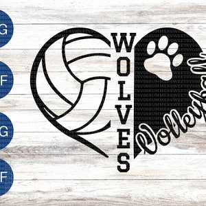 Wolves Svg Volleyball Mom Svg Volleyball Svg Cheer Svg - Etsy