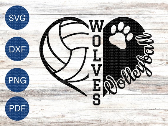 Wolves Svg Volleyball Mom Svg Volleyball Svg Cheer Svg - Etsy
