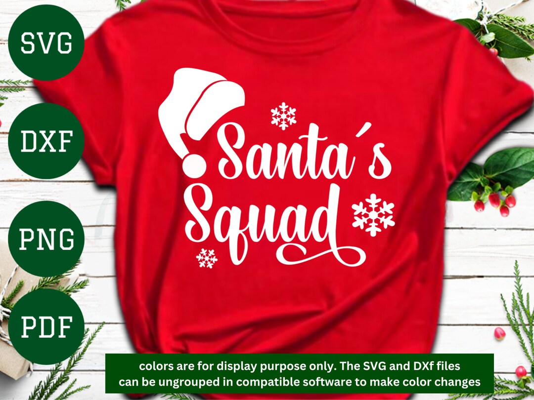Santa Squad SVG Christmas SVG School Sweater Svg Cut File - Etsy