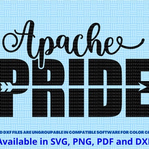 Apache Pride SVG, Team Spirit Svg, Cheer Design, Svg, Png, Pdf, Dxf ...